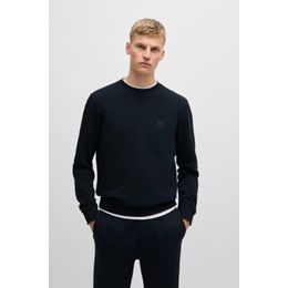 Sweatshirt BOSS Orange "Westart", Herren, Gr. XL, blau (404_schwarz_blau), Sweatware, Obermaterial: 100% Baumwolle, unifarben, regular fit normal, Rundhals, eingesetzt B&uuml;ndchen, Sweatshirts Sweatshirt, mit BOSS Logopatch