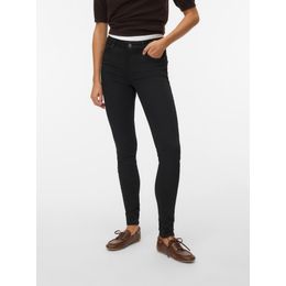 V&eacute;ro Moda Skinny-fit-Jeans VERO MODA "VMLUX NW SUPER S JEANS", Damen, Gr. XL (42), L&auml;nge 30, schwarz, Denim/Jeans, Obermaterial: 90% Modal, 7% Polyester, 3% Elasthan, unifarben, Basic, skinny fit, Jeans Skinny-fit-Jeans, aus extra weicher Modal Qualit&auml;t