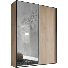 Schwebet&uuml;renschrank STAUD "Sinfonie Plus, edles Design in hochwertiger Qualit&auml;t, Made in Germany", sonoma eiche, B:225cm H:222cm T:68cm, Holzwerkstoff, Schr&auml;nke, Schwebet&uuml;renschrank, Mit Spiegelt&uuml;re und vier verschiedenen Ausstattungsvarianten