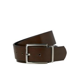 Jack & Jones Lederg&uuml;rtel JACK & JONES "JACGARDA REVERSIBLE BELT NOOS", Herren, Gr. 105, braun (braun stone), Kunstfaser, unifarben, G&uuml;rtel Lederg&uuml;rtel