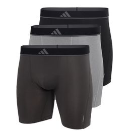 Boxer adidas Sportswear "Active Micro Flex", Herren, Gr. S, 907, assorted, Single Jersey, Obermaterial: 85% Polyester, 15% Elasthan, k&ouml;rpernah, Unterhosen Boxer, Logo-Bund, elastisch, Mikrofaser, ohne Eingriff