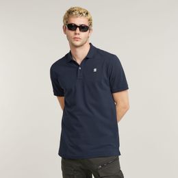 G-Star Raw Poloshirt G-STAR "Dunda Slim Fit", Herren, Gr. L, blau (sartho blau), Piqu&eacute;, Obermaterial: 95% Baumwolle, 5% Elasthan, unifarben, slim fit normal, Shirts Poloshirt, Logostickerei auf der Brust