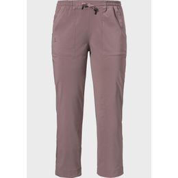 Sch&ouml;ffel 3/4-Hose SCH&Ouml;FFEL "Pants Rangun L", Damen, Gr. 38, Normalgr&ouml;&szlig;en, lila (3905, braun), Oberstoff: 87% Polyester, 13% Elasthan, Hosen 3/4-Hose