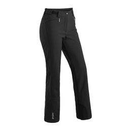 Skihose Maier Sports "Mary 2.0", Damen, Gr. 50, Normalgr&ouml;&szlig;en, schwarz, Vorderseite: 92% Polyester, 8% Elasthan; R&uuml;ckseite: 100% Polyester, Hosen Skihose, Damen Softshellhose, atmungsaktiv und winddicht, Slim Fit