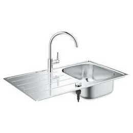 Grohe Einbausp&uuml;le-Set 31562SD1 86x50cm, 1 Becken, mit Einhebel-Sp&uuml;ltischarmatur, Edelstahl