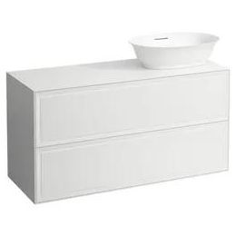 Laufen The new classic Schubladenelement/Sideboard H4060840851701 117,5x60x45,5cm, 2 Schubladen, Waschtisch Ausschnitt rechts, Wei&szlig; matt