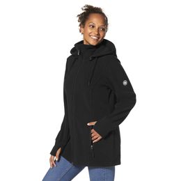 Fleecejacke Polarino, Damen, Gr. 40, schwarz, Fleece, Obermaterial: 100% Polyester, unifarben, h&uuml;ftbedeckend, mit Daumenl&ouml;chern, Jacken Fleecejacke, f&uuml;r kalte Tage, aus Fleece, sportlicher Stil, atmungsaktiv, Topseller