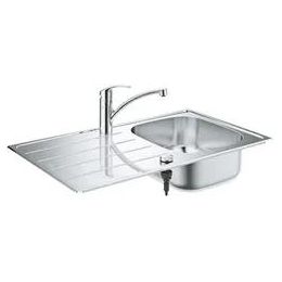 Grohe Einbausp&uuml;le-Set 31565SD1 86x50cm, 1 Becken, mit Einhebel-Sp&uuml;ltischarmatur, Edelstahl