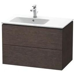 Duravit L-Cube Waschtisch-Unterschrank LC629107272 82x48,1x55cm, 2 Schubk&auml;sten, Becken links, eiche dunkel geb&uuml;rstet