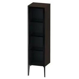 Duravit XViu Halbhochschrank XV1367LB269 40x36x133cm, Glast&uuml;r, schwarz matt, T&uuml;r links, nussbaum geb&uuml;rstet
