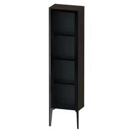 Duravit XViu Halbhochschrank XV1365LB269 40x24x133cm, Glast&uuml;r, schwarz matt, T&uuml;r links, nussbaum geb&uuml;rstet