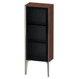 Duravit XViu Halbhochschrank XV1360LB113 40x24x89cm, Glast&uuml;r, champagner matt, T&uuml;r links, amerikanischer nussbaum