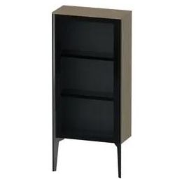 Duravit XViu Halbhochschrank XV1361RB235 50x24x89cm, Glast&uuml;r, schwarz matt, T&uuml;r rechts, Eiche terra