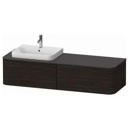 Duravit Happy D.2 Plus Waschtisch-Unterschrank HP4934L6969 160x55cm, 2 Ausz&uuml;ge, f&uuml;r M&ouml;belwaschtisch, Becken links, nussbaum geb&uuml;rstet