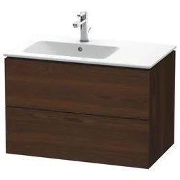 Duravit L-Cube Waschtisch-Unterschrank LC629106969 82x48,1x55cm, 2 Schubk&auml;sten, Becken links, nussbaum geb&uuml;rstet