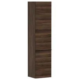 Hansgrohe Xelu Q Hochschrank 54138670 370x400x1650mm, T&uuml;ranschlag links, Nussbaum dunkel, mattschwarz