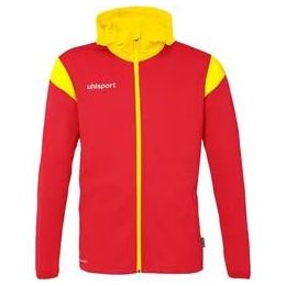 Uhlsport Squad 27 Track Trainingsjacke mit Kapuze Kinder rot/limonengelb 152