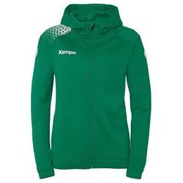 Kempa Ambition 28 Kapuzen-Trainingsjacke Damen lagune/wei&szlig; XXL