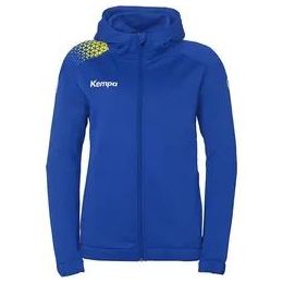Kempa Ambition 28 Kapuzen-Trainingsjacke Damen royal/limonengelb S