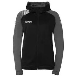 Kempa Ambition 28 Kapuzen-Trainingsjacke Damen schwarz/anthra XL