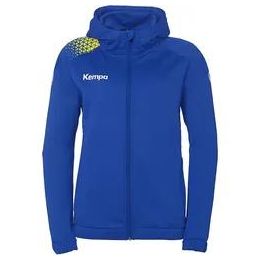 Kempa Ambition 28 Kapuzen-Trainingsjacke Damen royal/limonengelb XL