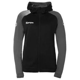 Kempa Ambition 28 Kapuzen-Trainingsjacke Damen schwarz/anthra XXL