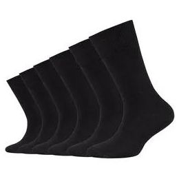 6er Pack Camano Soft Originals Bio-Baumwolle Crew Socken Kinder 0005 - black 23-26