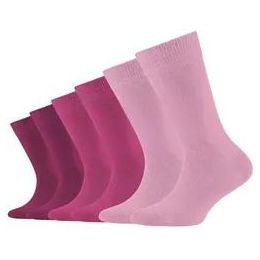 6er Pack Camano Soft Originals Bio-Baumwolle Crew Socken Kinder 4170 - orchid smoke 35-38