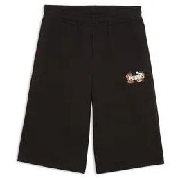 Puma Mid90s Relaxed Long French Terry Sweatshorts M&auml;dchen 01 - Puma black 176