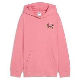 Puma Mid90s Relaxed Graphic French Terry Hoodie M&auml;dchen 25 - wild pink 152