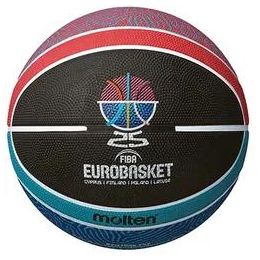Molten Basketball EuroBasket 2025 Indoor/Outdoor B7G2000-E5Z schwarz/blau/pink Gr. 7
