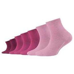 7er Pack Camano Soft Bio-Baumwoll Quarter Socken Kinder 4170 - orchid smoke 23-26