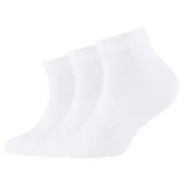3er Pack Camano Soft Bio-Baumwolle Quarter Socken Kinder 0001 - white 35-38