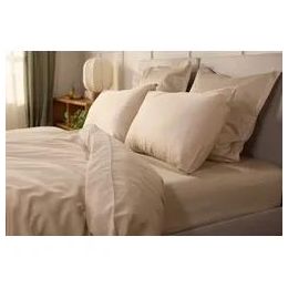 EMMA Silken Satin Kopfkissenbezug | Beige | 80x80cm