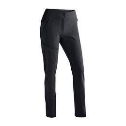 Outdoorhose Maier Sports "Latit Slim Vario W", Damen, Gr. 52, Normalgr&ouml;&szlig;en, schwarz, 88% Polyester (recycelt), 12% Elasthan, Hosen Outdoorhose, Damen Wanderhose, lange Outdoor-Hose, Trekkinghose slim
