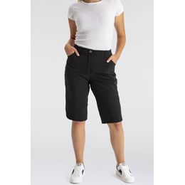 Bermudas KjBRAND "BETTY", Damen, Gr. 50, N-Gr, schwarz, Web, Obermaterial: 47% Baumwolle, 45% Polyester, 6% Viskose, 2% Elasthan, Basic schmal, Hosen Bermudas, Sommerhose Wash & Go