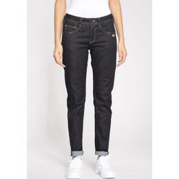 Relax-fit-Jeans Gang "94AMELIE", Damen, Gr. 29, N-Gr, blau (prewashed), Denim/Jeans, Obermaterial: 71% Baumwolle, 16% Polyester, 11% Lyocell, 2% Elasthan, regular fit lang, Jeans Relax-fit-Jeans, mit Used-Effekten