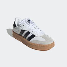 Sneaker adidas originals "SAMBA XLG", Herren, Gr. 38, wei&szlig; (cloud wei&szlig;, core schwarz, gum 3), Leder, Textil, Schuhe Sneaker, mit erh&ouml;hter Sohle und gepolsterter Zunge