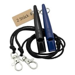 Acme 210.5 Doppelpack Hundepfeife mit Pfeifenband dunkelblau