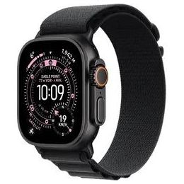 Apple Watch Ultra 3 GPS + Cellular 49, 2025 Smartwatch Titangeh&auml;use Polyester, 165-210 mm, Schwarz