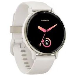 Garmin VIVOACTIVE&reg; 5 MUSIC Smartwatch faserverst&auml;rktes Polymer Silikon, 20mm, Elfenbein/Cremegold