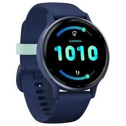 Garmin VIVOACTIVE&reg; 5 MUSIC Smartwatch faserverst&auml;rktes Polymer Silikon, 20mm, Kapit&auml;nsblau/Blau Metallic