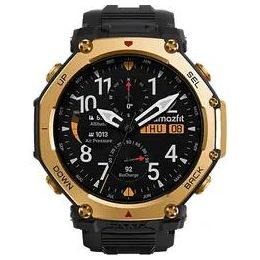Amazfit T-Rex 3 Pro 48 mm Smartwatch Titanlegierung, Aluminium, Kunststoff Silikon, 22 mm, Black Gold