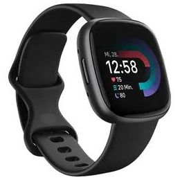 FITBIT Versa 4 Smartwatch Aluminium Elastomer, S/L, Black/Graphite