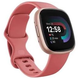 FITBIT Versa 4 Smartwatch Aluminium Elastomer, S/L, Pink Sand/Copper Rose
