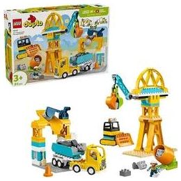 Lego DUPLO Town 10476 Baustelle mit Baufahrzeugen &ndash; 3-in-1-Set Bausatz, Mehrfarbig