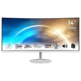 MSI PRO MP341CQWDE Curved 34 Zoll UWQHD Gaming Monitor 1 ms Reaktionszeit 100 Hz