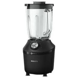 Philips HR2291/41 3000 Series Edelstahlklinge, 2 Stufen mit Impulsfunktion, Standmixer Schwarz (600 Watt, l)