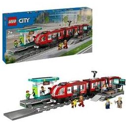 Lego City 60423 Stra&szlig;enbahn mit Haltestelle Bausatz, Mehrfarbig