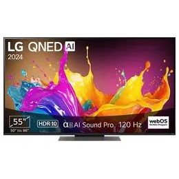 LG 55QNED86T6A QNED TV (Flat, 55 Zoll / 139 cm, UHD 4K, SMART TV, webOS 24 mit ThinQ)